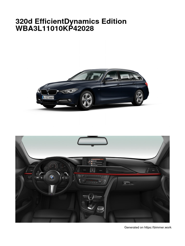 BMW 320d EfficientDynamics Specs | PDF | Bmw | Rear Wheel Drive Vehicles