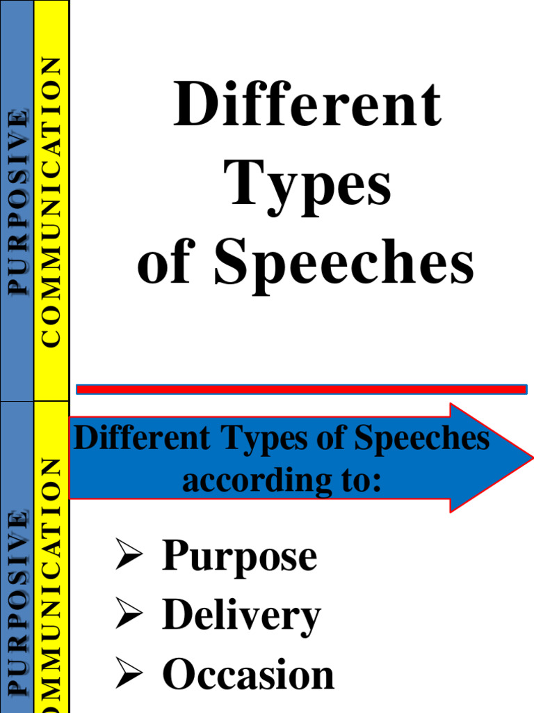 L4 Types of Speeches | PDF | Goodwill (Accounting) | Cognition