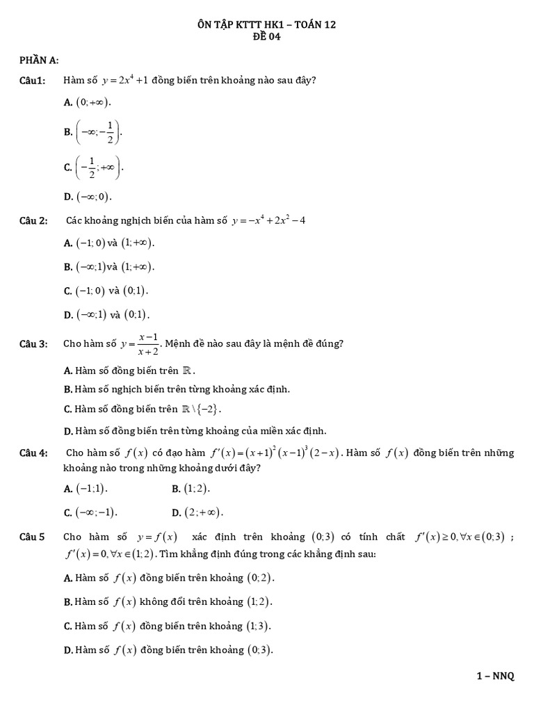 12NT.GK1. ĐỀ 04 2021 HS | PDF