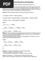 Class 10 Chemical Reactions and Equations Mind Map | PDF | Chemical ...