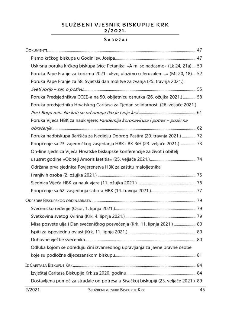 Sluzbeni Vjesnik 2021 2 | PDF