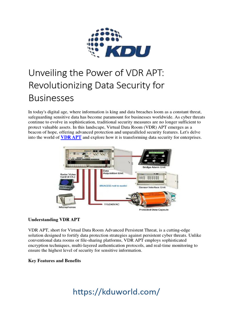 VDR APT | PDF | Security | Computer Security