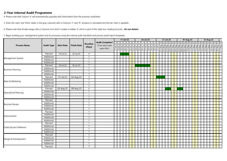 ISO9001+ISO14001-Internal-audit-programme-sample | PDF