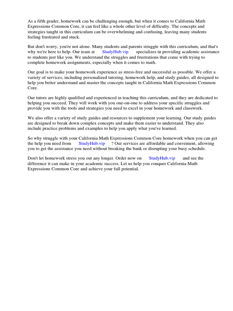 California Math Expressions Common Core Homework and Remembering Grade ...