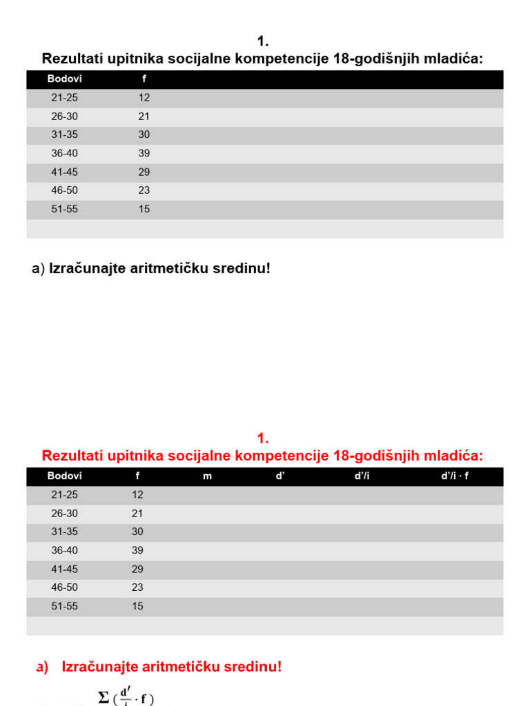 Sumarna Vjezba | PDF