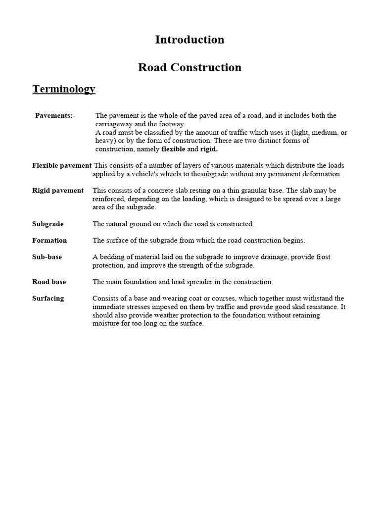 Roads Intro | PDF | Road Surface | Road