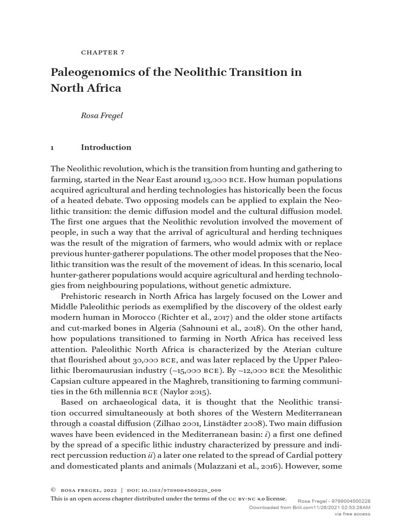 (Africa, The Cradle of Human Diversity) Chapter 7 Paleogenomics of The ...