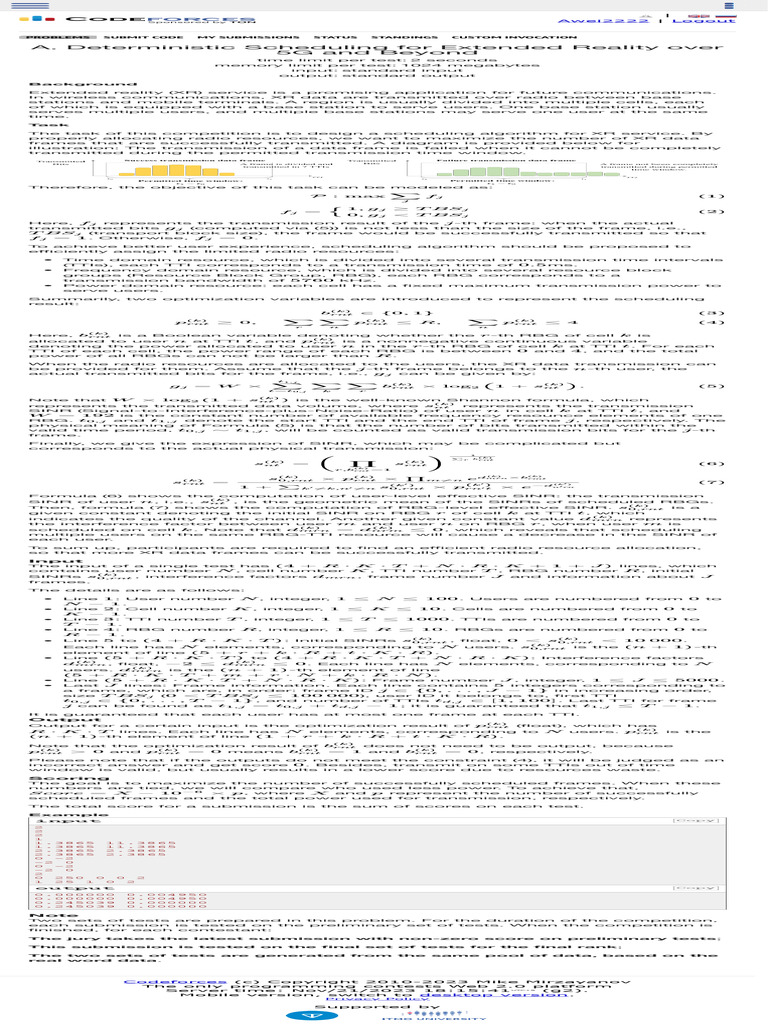 Problem - A - Codeforces | PDF | Radio | Communication Problem - A - Codeforces | PDF | Radio | Communication