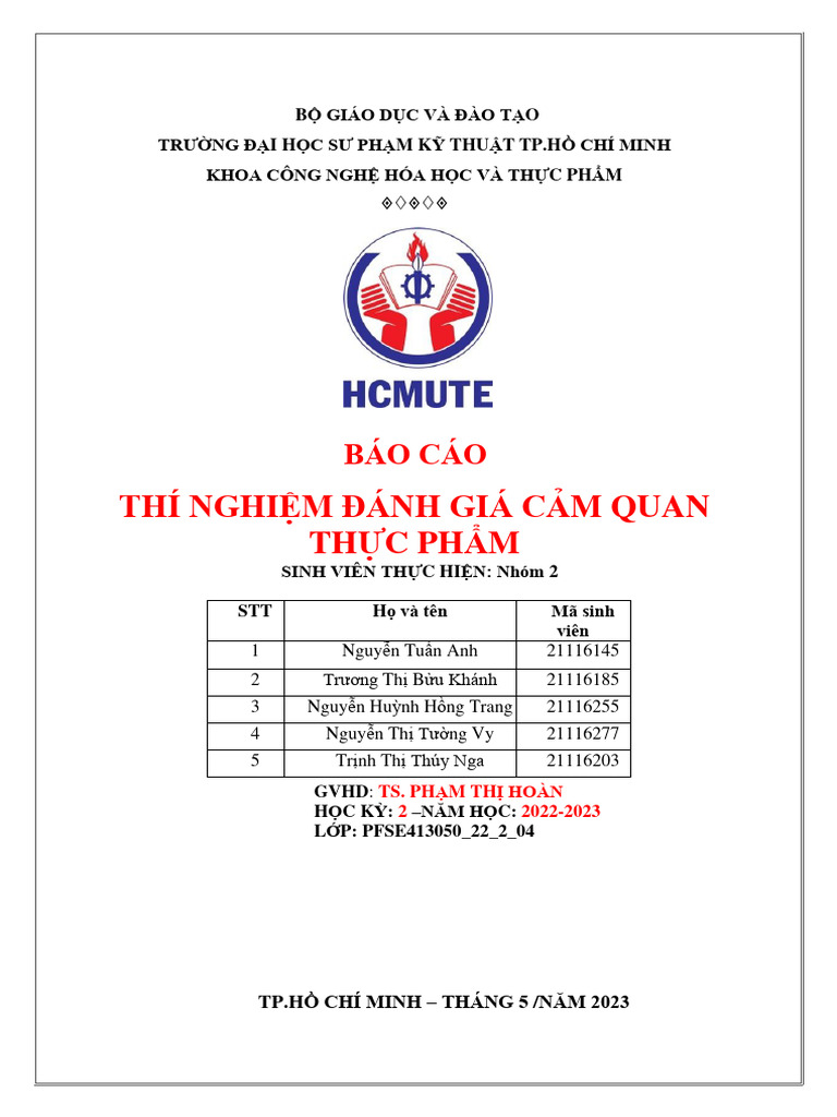 Báo Cáo Thi Nghiem Nhóm 2 | PDF