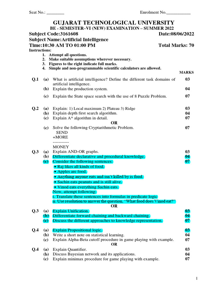Be Summer 2022 | PDF | Artificial Intelligence | Intelligence (AI) & Semantics