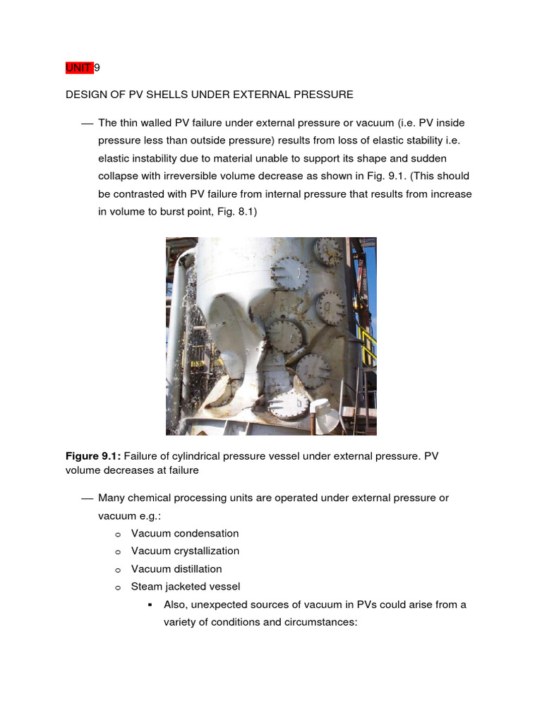 Design of PV Shells Under External Pressure | PDF | Fracture | Ductility