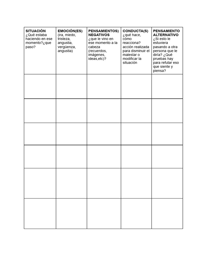 Registro Pensamiento Pdf Filosofía Relaciones Personales Crianza