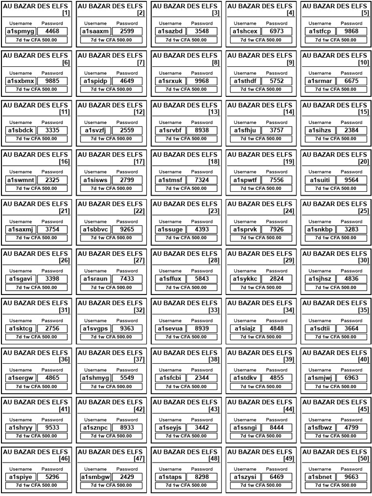 Voucher Au Bazar Des Elfs 500f 1s Up 811 04.02.24 | PDF | Security Technology | Data Management