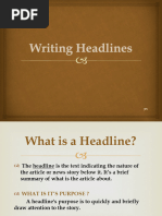 Headline Schedule/Unit Count: Capital Letters Figures/Punctuation | PDF