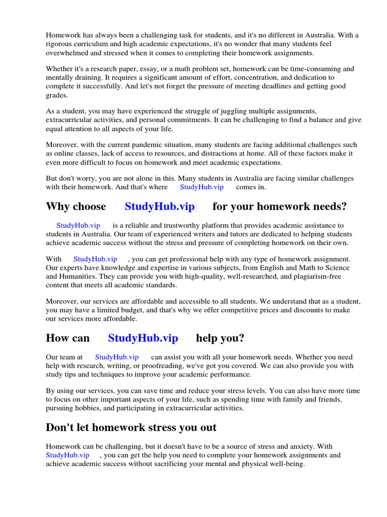 Australian Homework | PDF | Homework | Curriculum