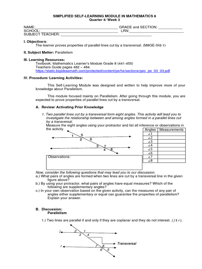 Math-8 Q4 M3 | Download Free PDF | Euclidean Geometry | Euclid