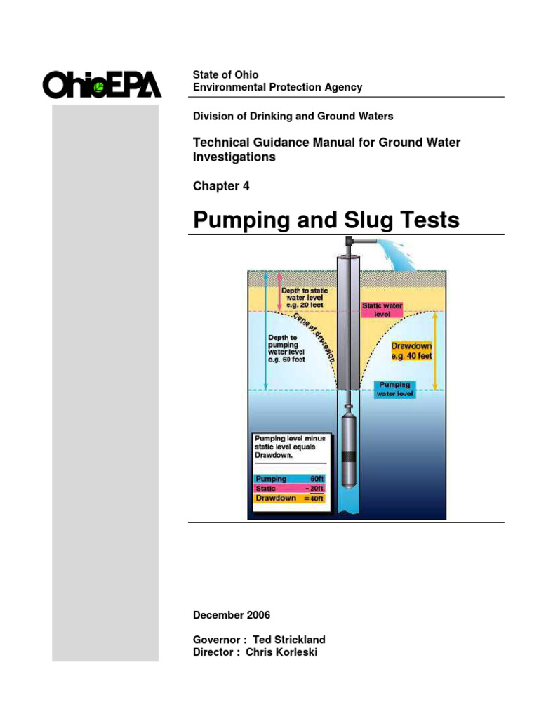 Pumpingand Slug Tests | PDF | Hydrogeology | Groundwater