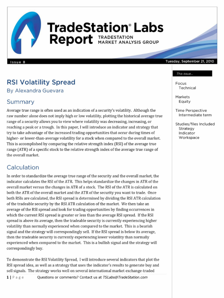 ATR RSI Spread | PDF