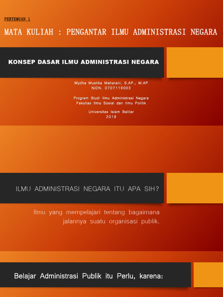 Konsep Dasar Administrasi Negara | PDF
