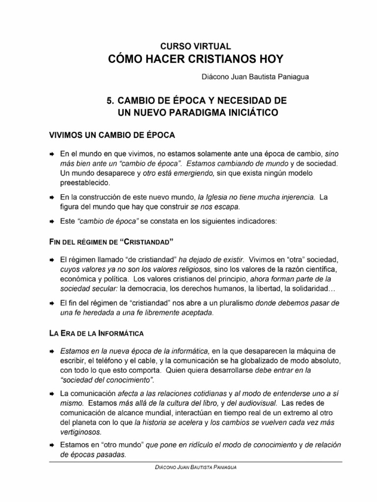 5 Cambio de Época y Necesidad de Un NPI - SEGURO - SI | PDF