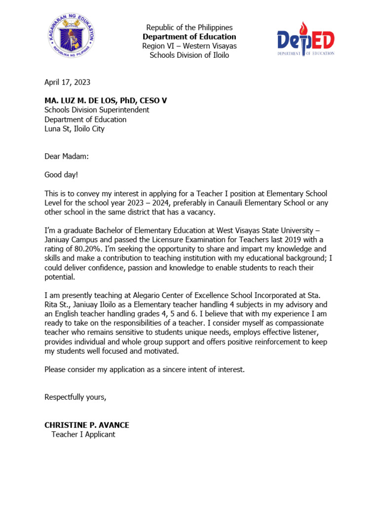 Intent Letter For Ranking | PDF Intent Letter For Ranking | PDF