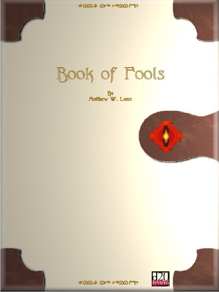 d20 Split Eye Productions Book of Fools | PDF | D20 System