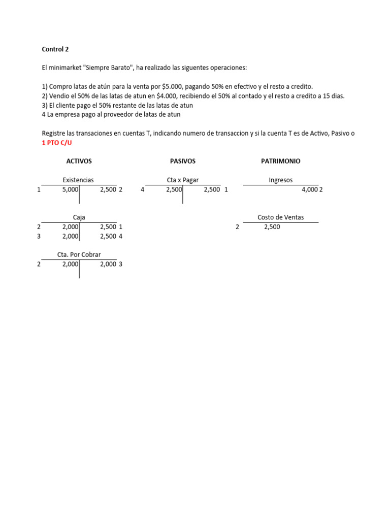 Pauta Control 2 | PDF