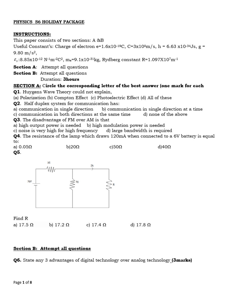 Phys S6 | PDF | Photoelectric Effect | Photon