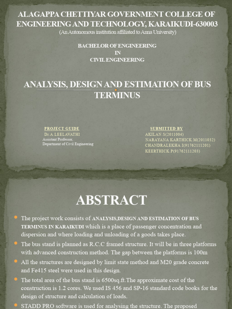 Bus Terminus | PDF | Bus | Beam (Structure)