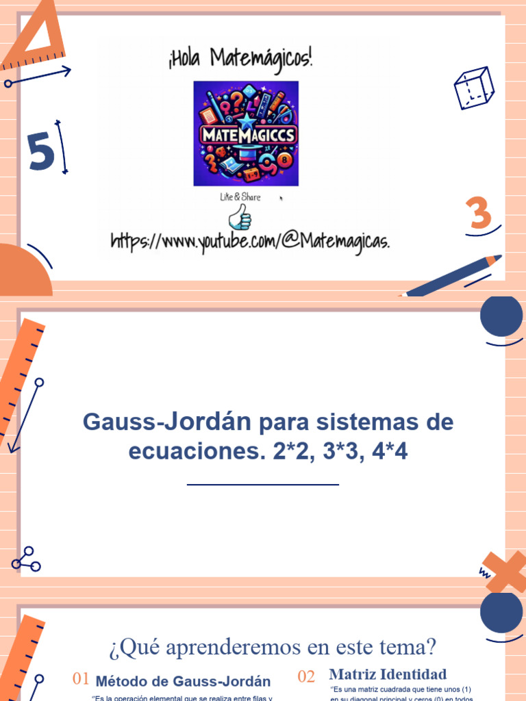 Metodo de Gauss-Jordan | PDF | Álgebra | Matemáticas