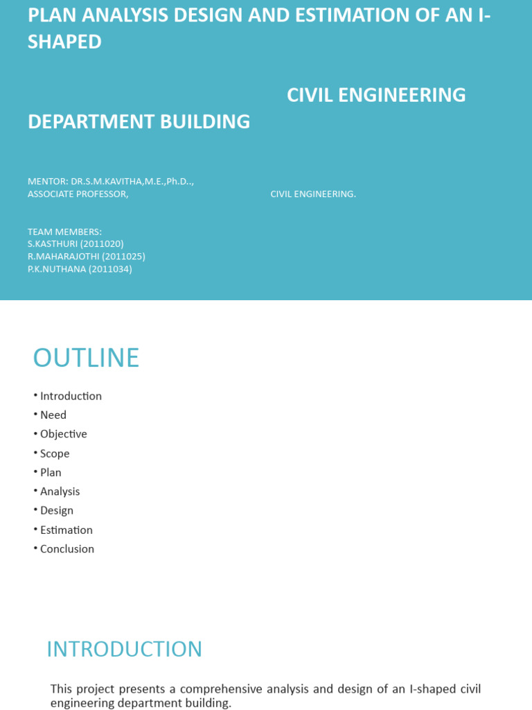 I-Shaped Building Design and Estimation | PDF | Engineering | Civil ...