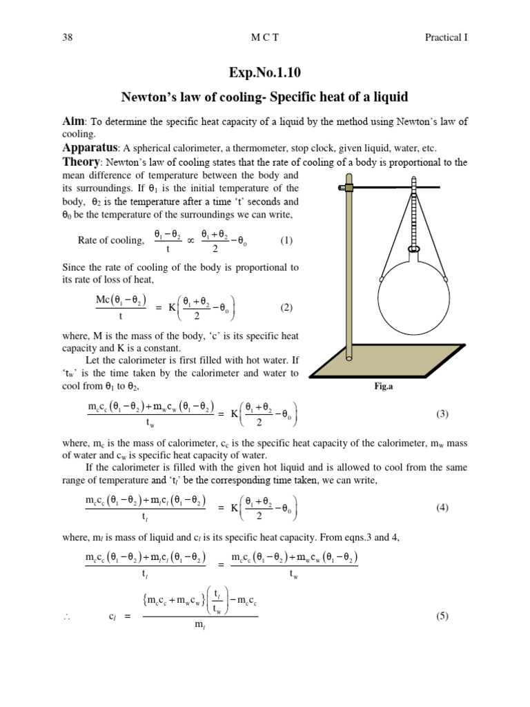 Newtons Law of Cooling | PDF | Temperature | Water