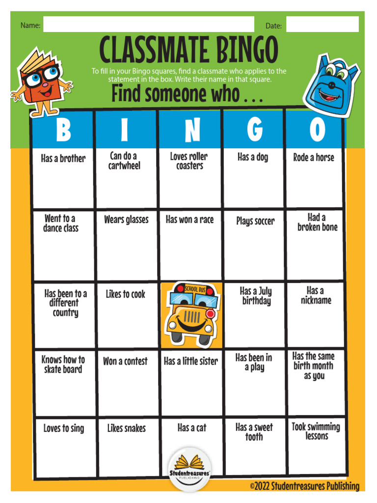 Classmate Bingo 2 | PDF