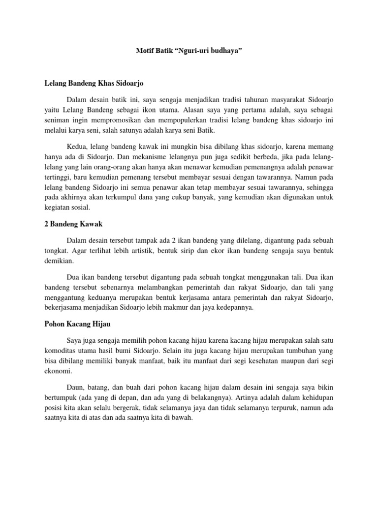Makna Filosofis Motif Batik | PDF