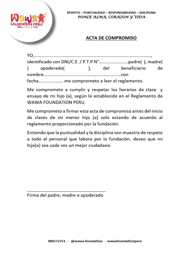 ACTA DE COMPROMISO.pdf | PDF