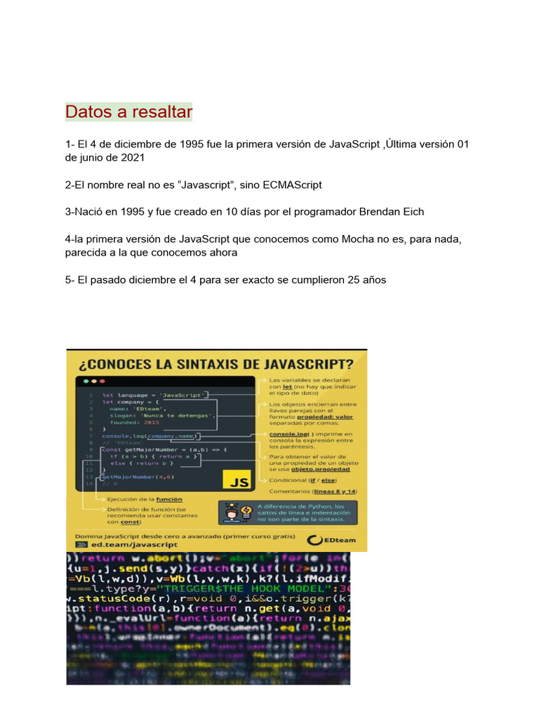Elementos de Javascript. | PDF | Script Java | Modelo de objeto de ... Elementos de Javascript. | PDF | Script Java | Modelo de objeto de ...