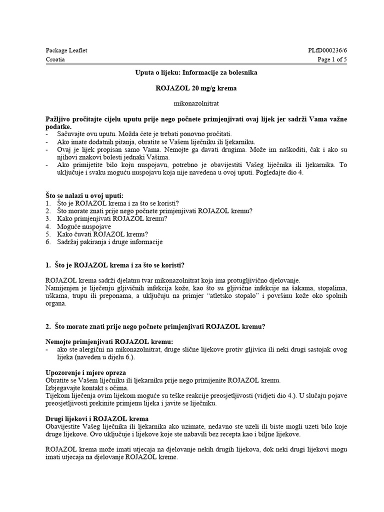 Rojazol Krema-U SD9UVWA | PDF