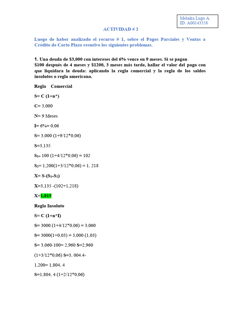 Unidad 5. Actividad 2. Resolución de Problemas. | PDF