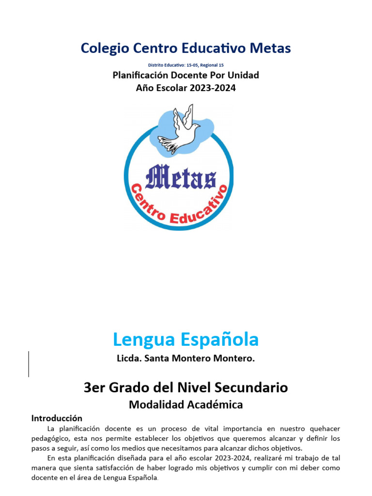 3ro Español-3 | PDF | Evaluación | Aprendizaje