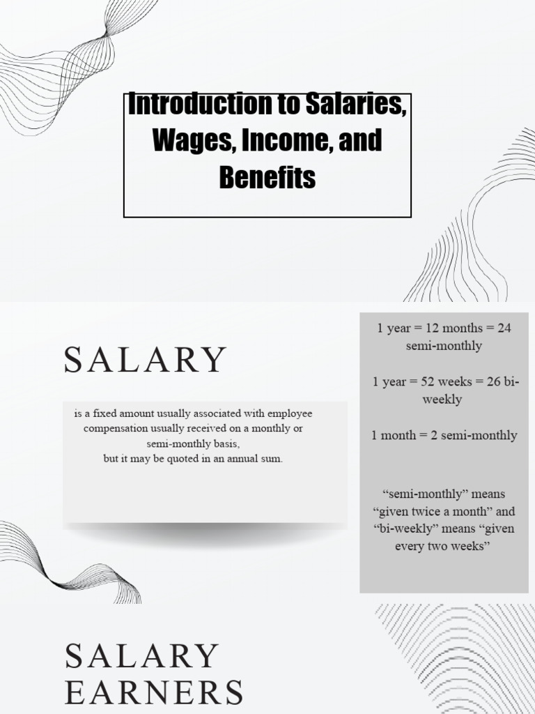 Introduction To Salaries Wages Income and Benefits | PDF | Salary ...