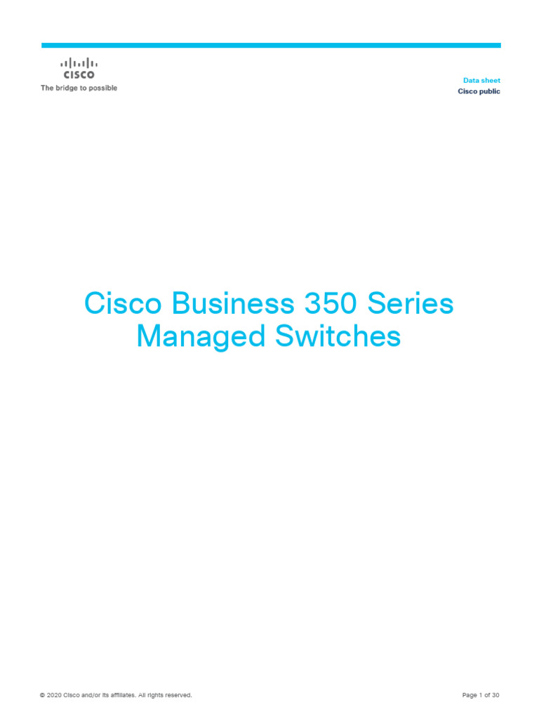 Cisco Business 350 Series Managed | PDF | Computer Network | I Pv6