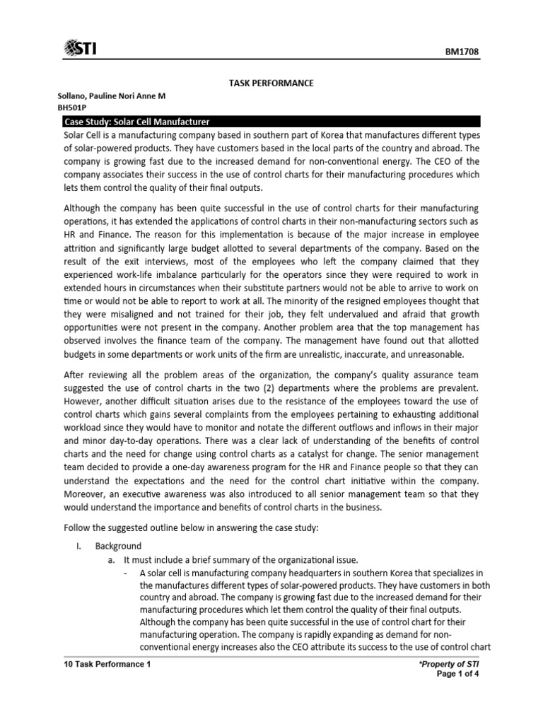 10 Task Performance-Operation-Sollano | PDF | Experiment | Risk