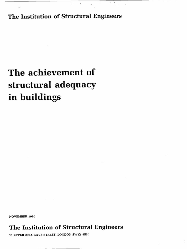 IStructE - Achievement of Structural Adequacy in Buildings Nov 1990 ...