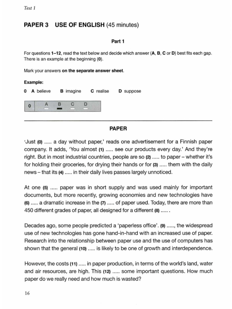 Fce Use of Eng Practice Bundle 1 | PDF