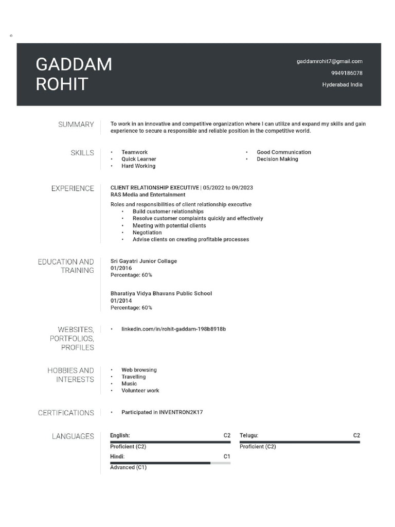 Rohit Resume | PDF