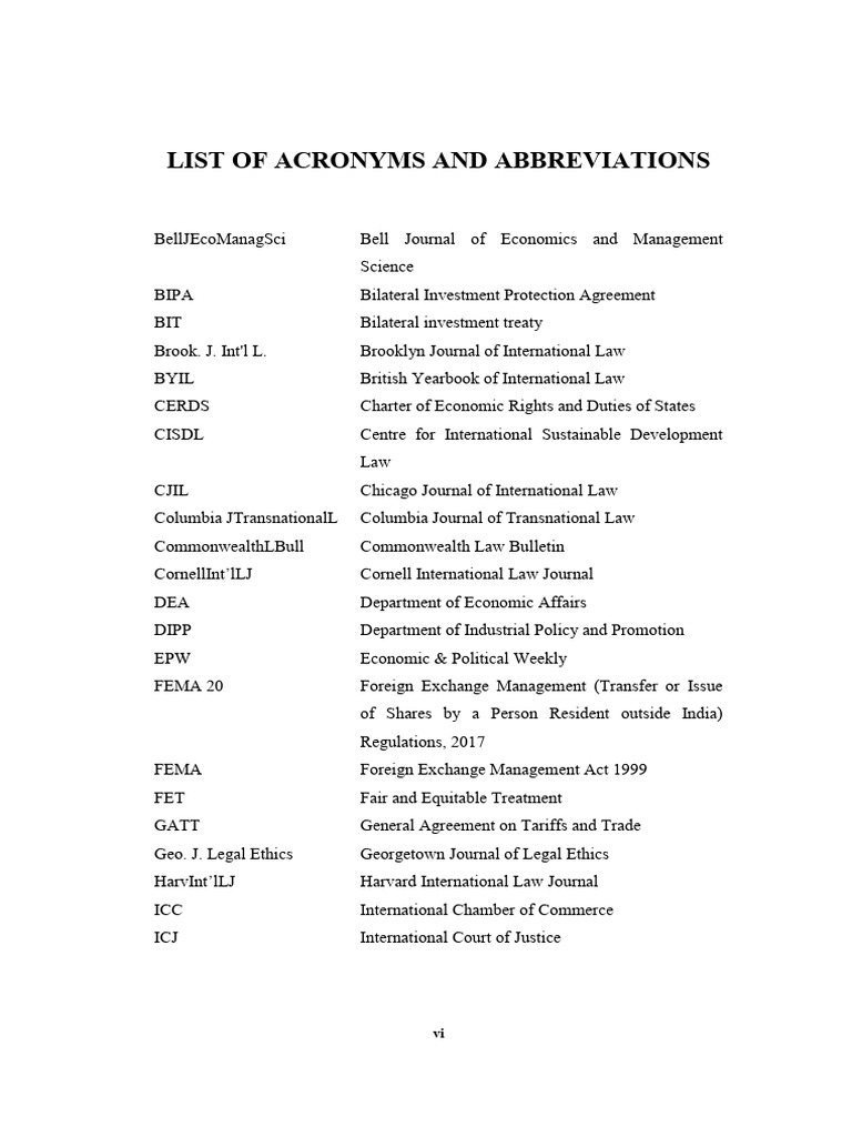 Acronyms and Cases in Investment Law | PDF | International Business ...