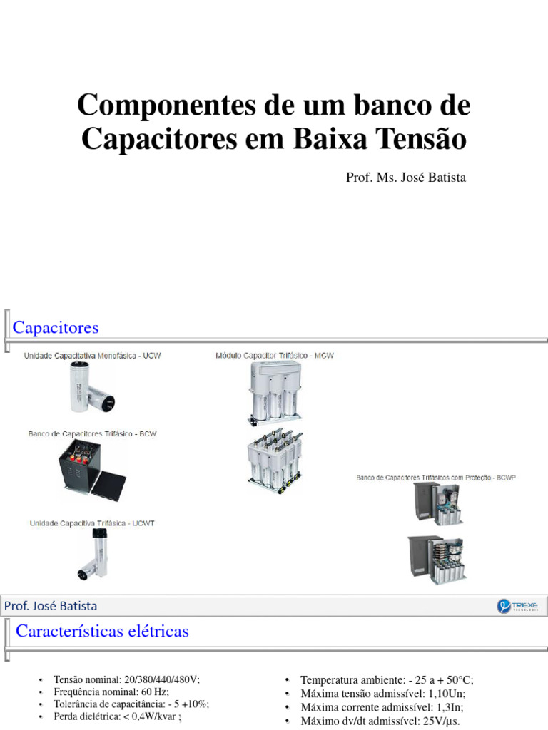 CFH 03 Componentes de Correção de Fator de Potencia | PDF | Capacitor ...