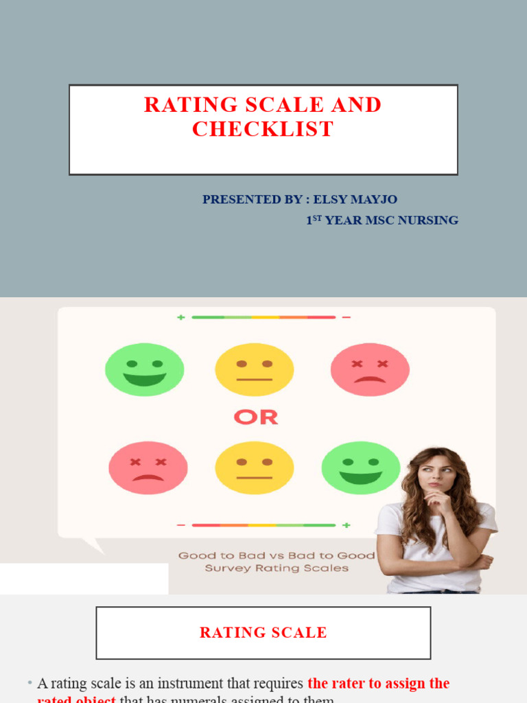 Rating Scale and Checklist | Download Free PDF | Psychology | Psychological Concepts