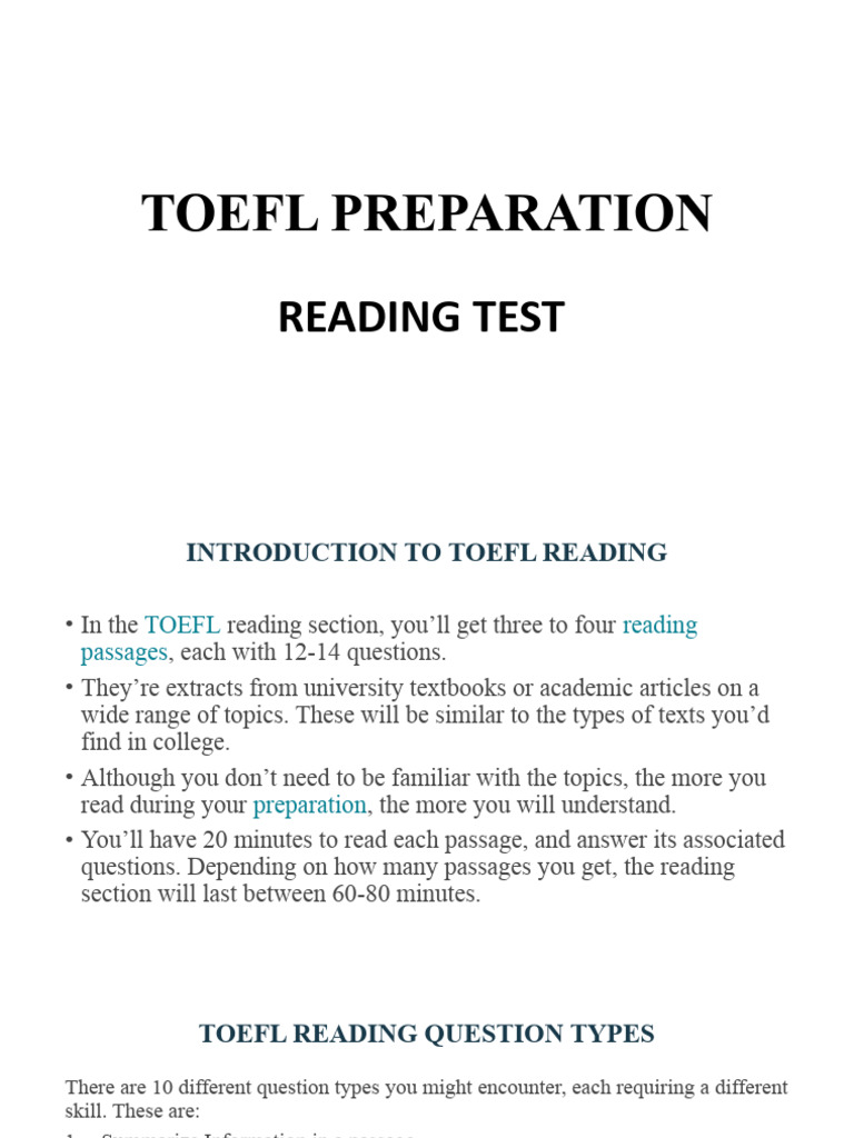 TOEFL iBT Listening Question Types | PDF | Question | Vocabulary