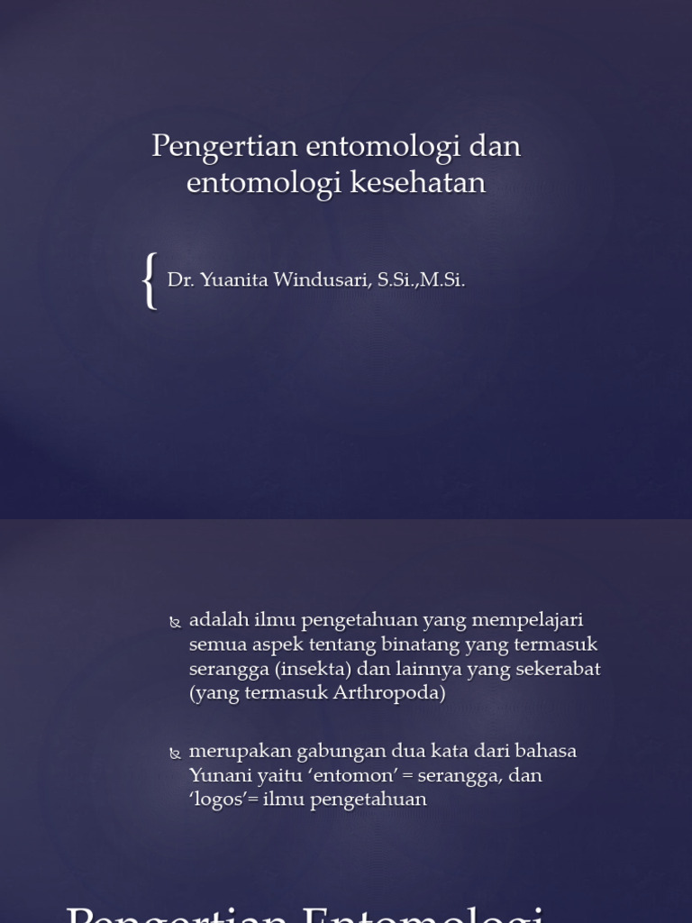 Pengertian dan Kegunaan Entomologi | PDF | Kesehatan Holistik